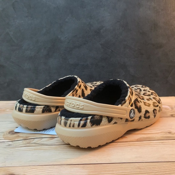 CROCS | Shoes | Crocs Classic Lined Clog Animal Leopard Print | Poshmark